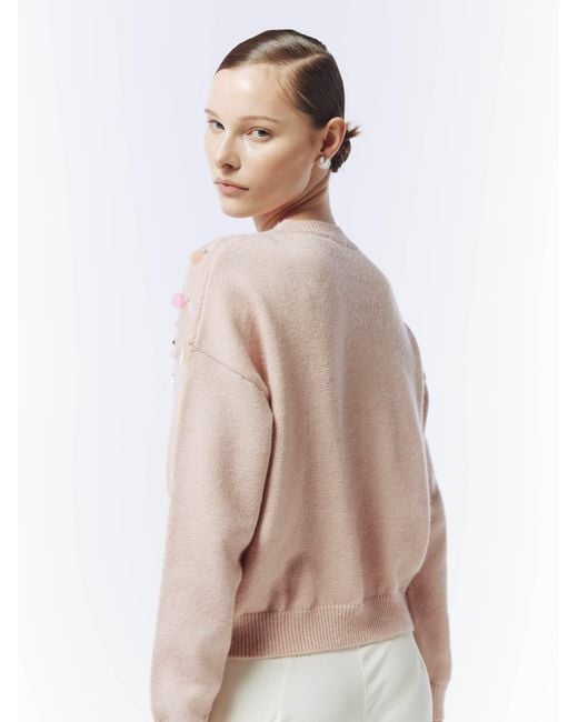 Sour Figs Neutrals Iridescent Sequin-Embellished Jumper in Pink | Lyst UK