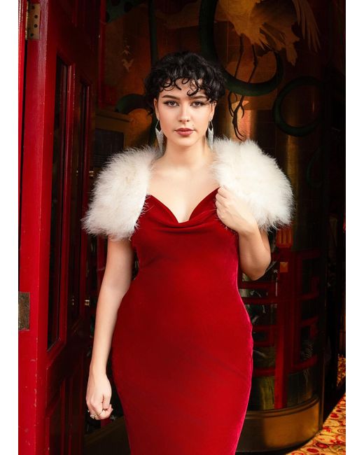 Pretty Eccentric Siren Maxi Dress in Red | Lyst UK