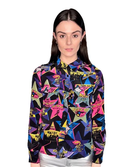 Any Old Iron On Tour Printed Button Down Shirt in Blue | Lyst UK