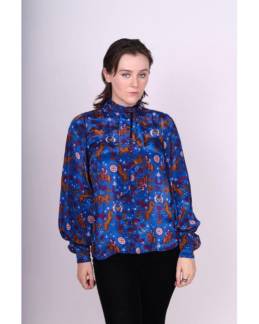 Any Old Iron Easy Rider Necktie Shirt in Blue | Lyst UK