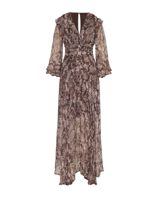 Rose & Nancy Lizzie Snake Sparkle Print Maxi Dress | Lyst UK