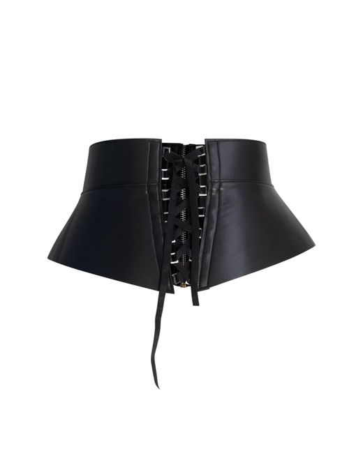 Circular Path Lace Up Corset Belt in Black | Lyst