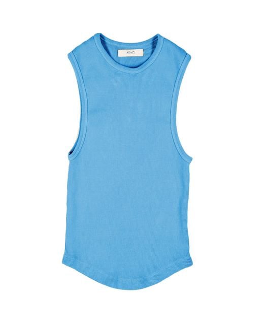 Ariko Wave Scallop Tank in Blue | Lyst