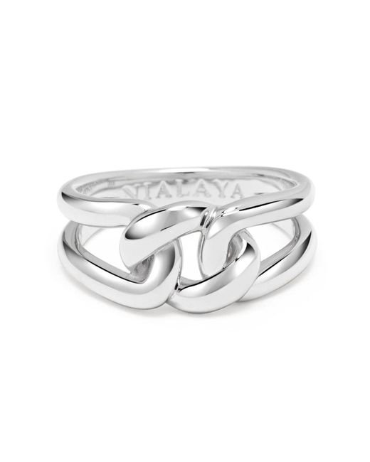 Nialaya Sterling Knot Ring in White for Men | Lyst