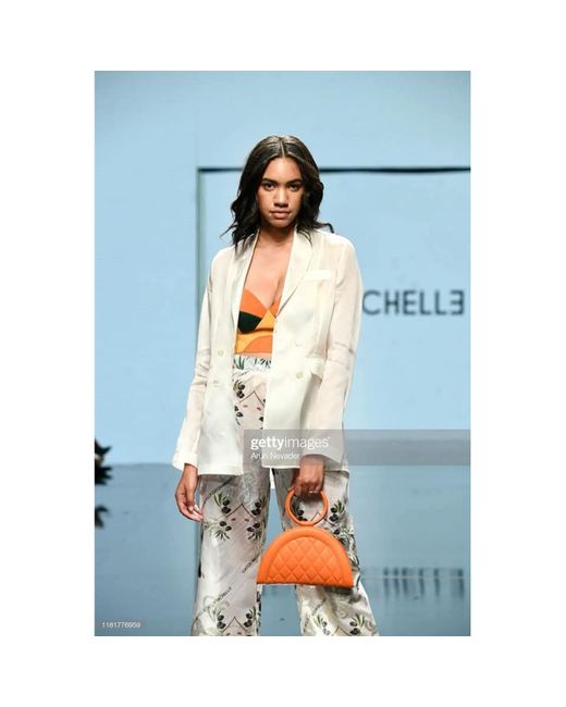 Laura Olaru Fany Mini Quilted Leather Bag in Orange | Lyst