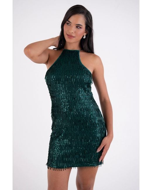 Amy Lynn Foxy Mini Dress in Green | Lyst UK