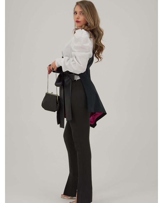 Tia Dorraine Double Identity Asymmetric Half Blazer in Blue | Lyst