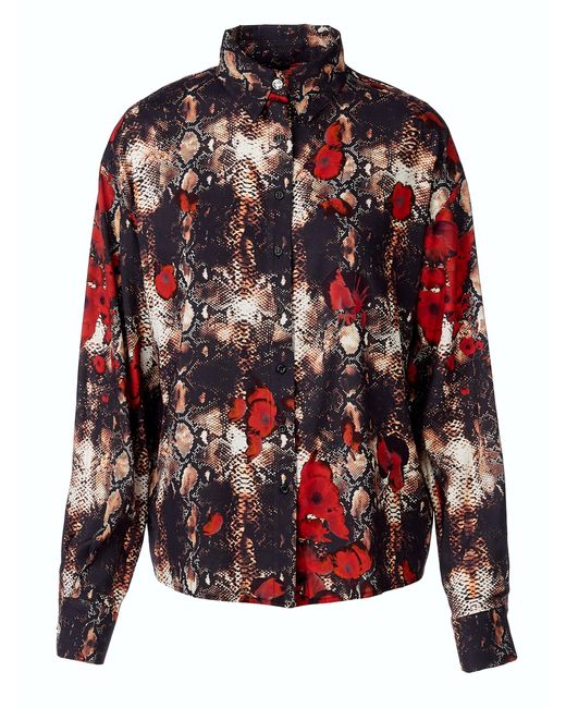 Tessitura Poppies Snake Shirt in Red | Lyst