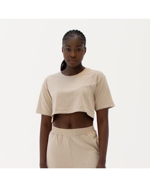 Storm Neutrals Easy Crop Top Sand in Natural | Lyst