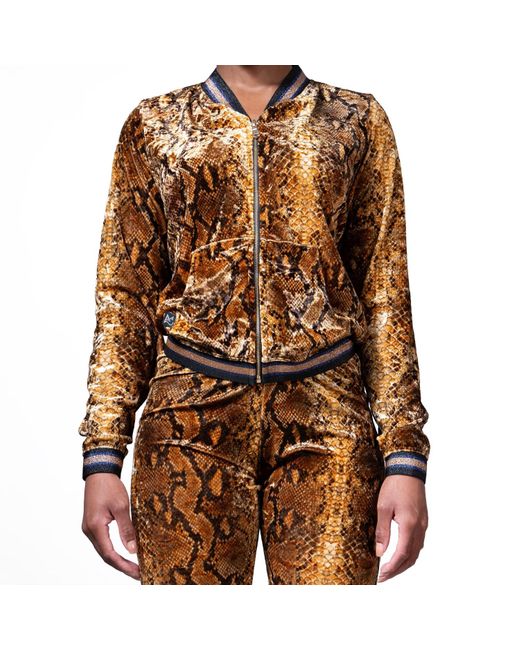 Maui X Lolita Foxy Velour Python Print Tracksuit in Brown | Lyst