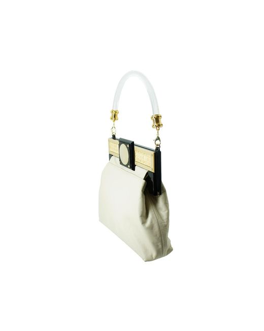 Gissa Bicalho Neutrals Handmade Acrylic Bag Dune in Green | Lyst UK