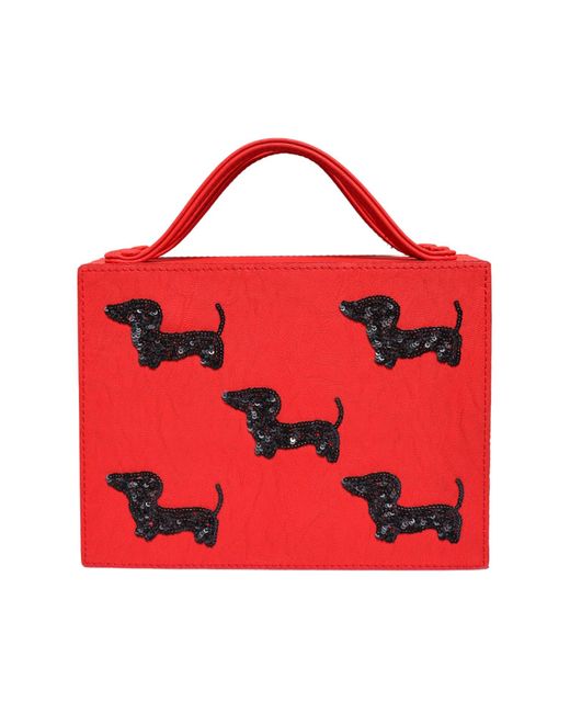 Simitri Bellina Briefcase Bag in Red | Lyst