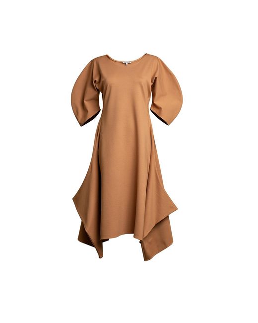 Bianca Popp Neutrals Puff Dress With Flaps in Brown | Lyst UK