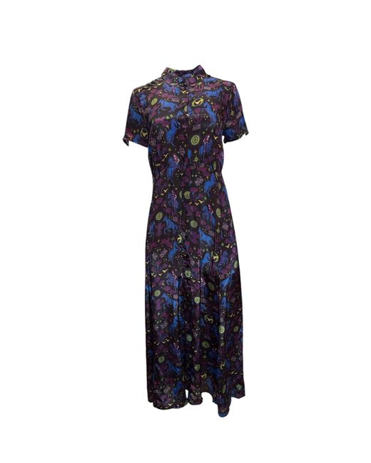 Any Old Iron Horses For Courses Collared Dress in Blue | Lyst UK