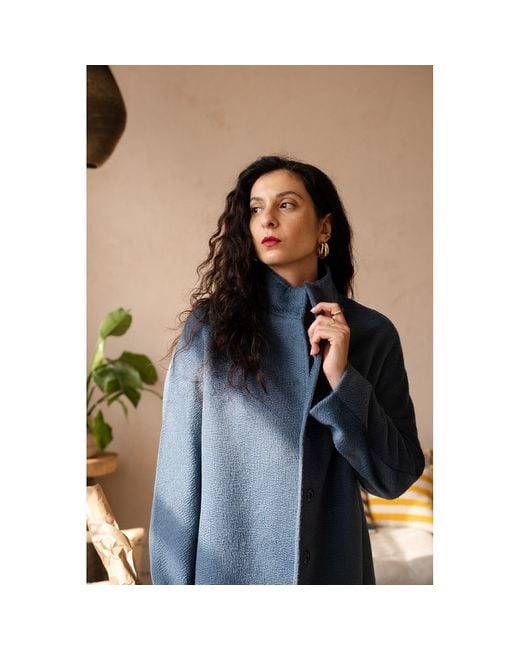 Venture Latin Limited Edition – Baby Suri Alpaca Fur Coat in Blue | Lyst