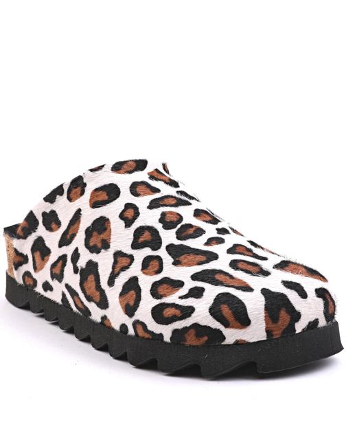 Simple Slippers Leopard Lena Slippers in Black | Lyst