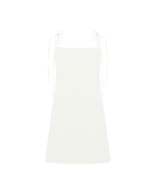 NAZLI CEREN Ellie Mini Crepe Dress in White | Lyst