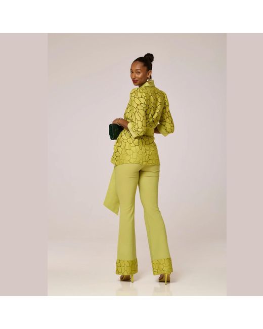Lioness by Tf Doxa Kimono Jacket With A Sash in Yellow | Lyst