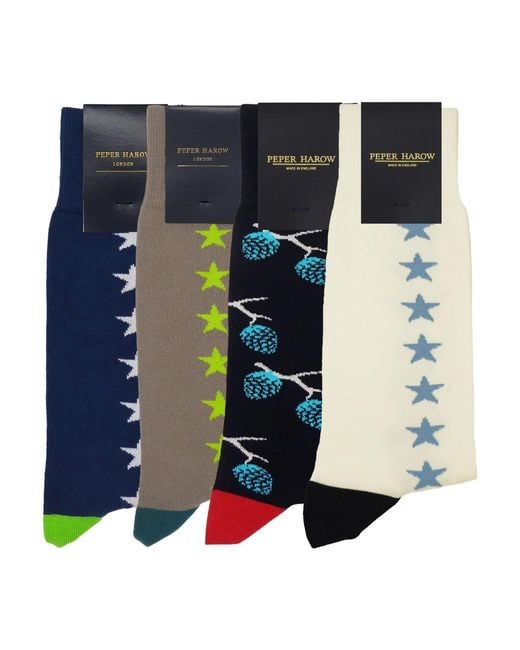 Peper Harow - Made in England Socks Bundle – Starfall in Blue for Men ...
