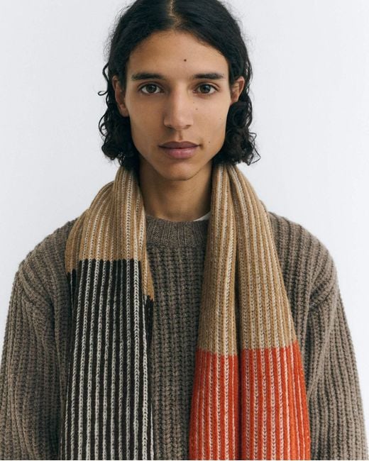 Thinking Mu Wool Ghede Scarf in Brown for Men | Lyst UK