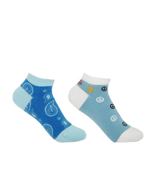 Peper Harow - Made in England Peace & Organic Paisley Trainer Socks Bundle in Blue | Lyst UK