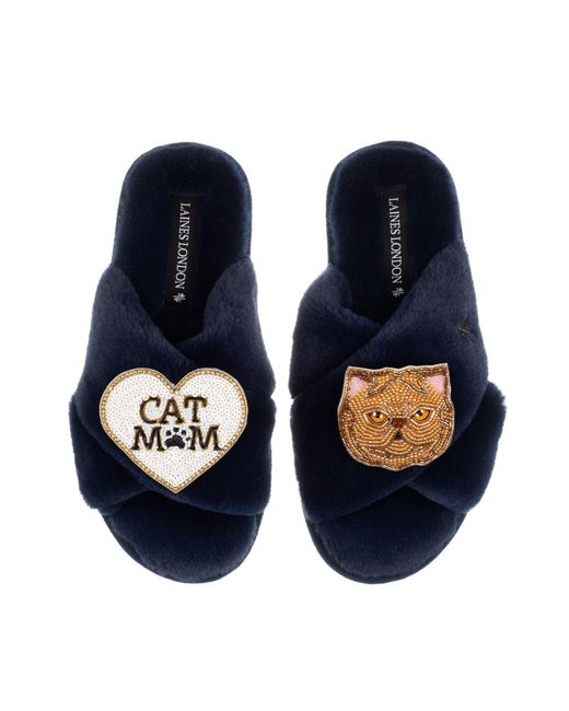 Laines London Classic Laines Slippers With Cat Mum/Mom & Ginger Persian ...