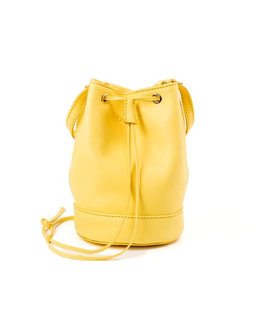 THE DUST COMPANY Leather Bucket Chelsea Collection in Yellow | Lyst