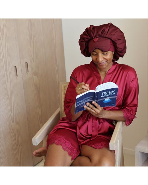 St Cayman Ibonnet Rem Adjustable Satin Hair Bonnet Eye Mask With Gel ...