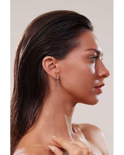 Lioness by Tf Halo Kite Earrings Solid Sterling, Rhodium-Plated in ...