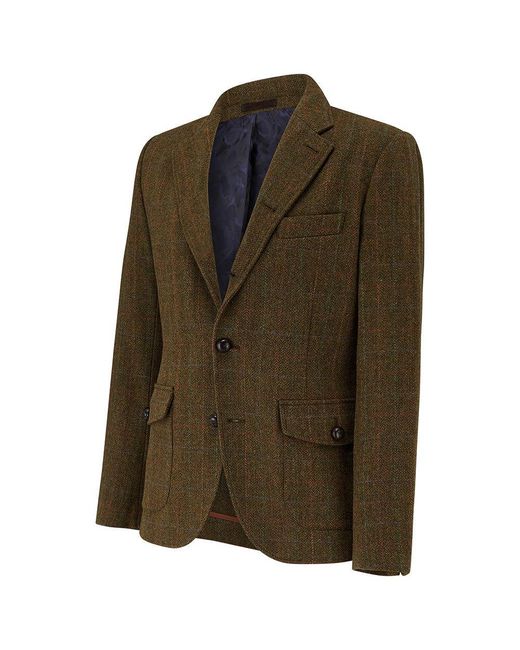 Guards London Allenby Wool Tweed Blazer in Green for Men | Lyst UK