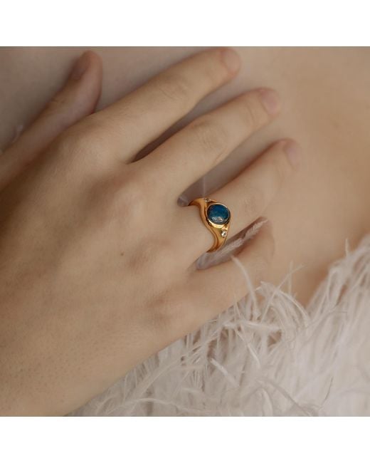 Zepplin the Label Florence Ring in Metallic | Lyst