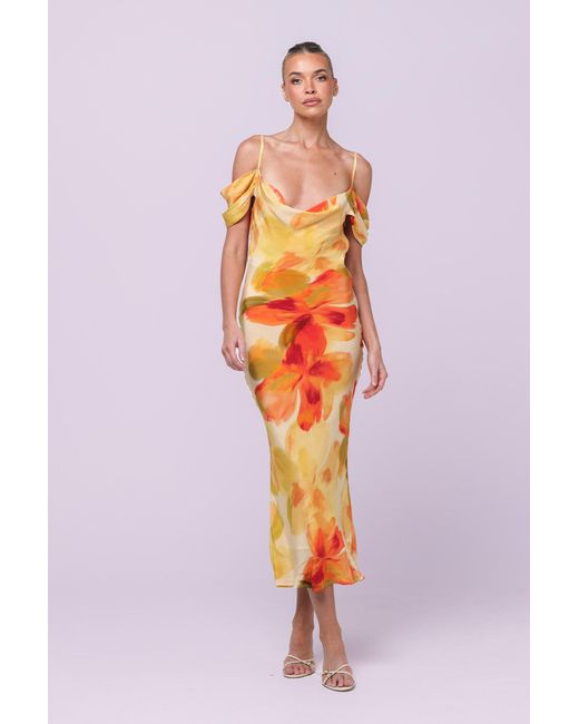 Isabelle Quinn Wren Maxi Dress Marigold in Metallic | Lyst