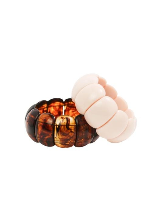 Miss Cecilia The Dome Bangle in Brown | Lyst UK