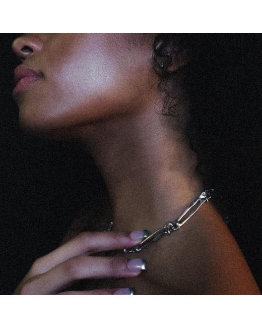 Bad Without Reason Bone Choker Necklace in Metallic | Lyst