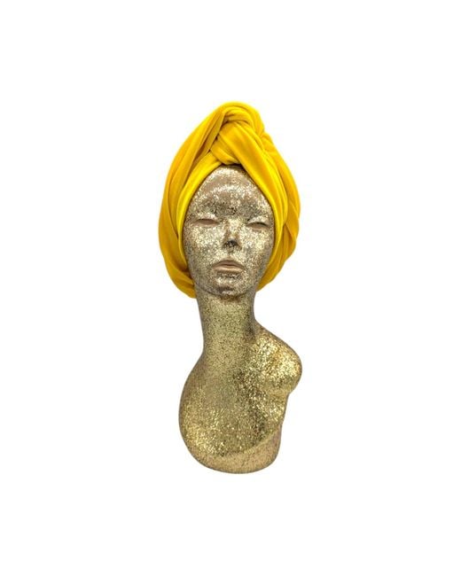 Julia Clancey Classic Madam Velour Sunshine Reversible Turban in Yellow ...