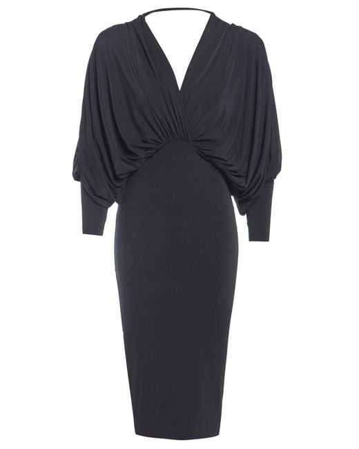 Sarvin Batwing Dress in Black | Lyst