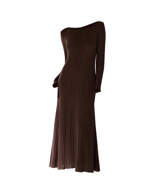 25 UNION Back Accent Dress Flow in Brown | Lyst