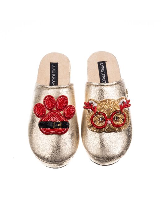 Laines London Softie Slippers With Christmas Golden British Shorthair ...