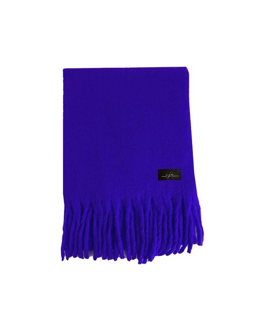Chanel Joan Elkayam Cobalt Large Fringed Cashmere-Blend Winter Scarf in ...