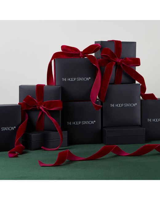 The Hoop Station Textured Squared-Edged Hoop Earrings in Metallic | Lyst