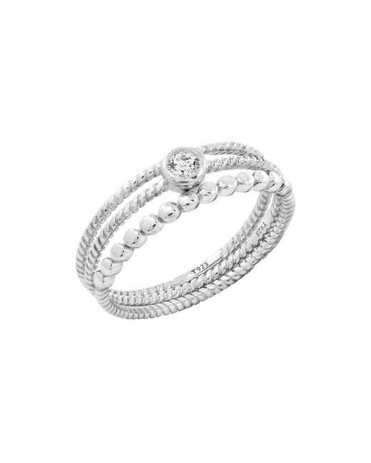 Diamonbliss Marilyn Monroe Set Of Three Rings in Metallic | Lyst UK