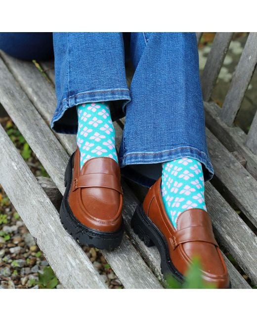 Peper Harow - Made in England Clover Socks – in Blue | Lyst UK
