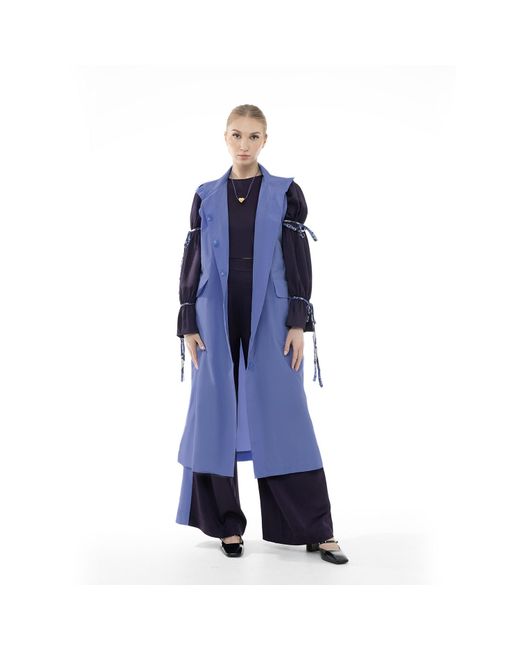 VAVI STUDIO Retro Glam Duster in Blue | Lyst