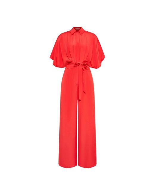 Emma Wallace Shay Jumpsuit in Red | Lyst UK
