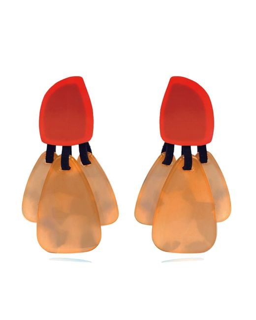 Michael Nash Jewelry Patrizia Top With Honey Resin Drops in Orange ...