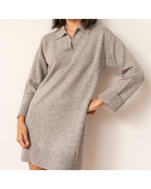 Bel Cashmere Lea Dress in Grey | Lyst UK