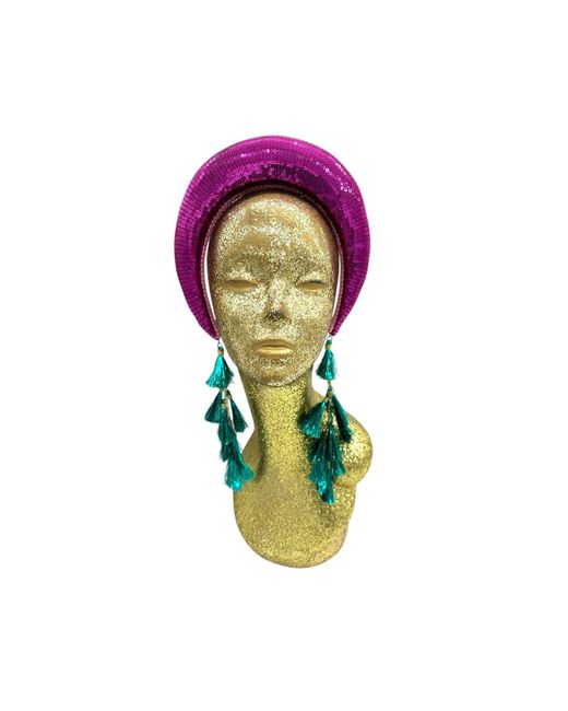 Julia Clancey Sequin Chacha Halo Band in Purple | Lyst UK