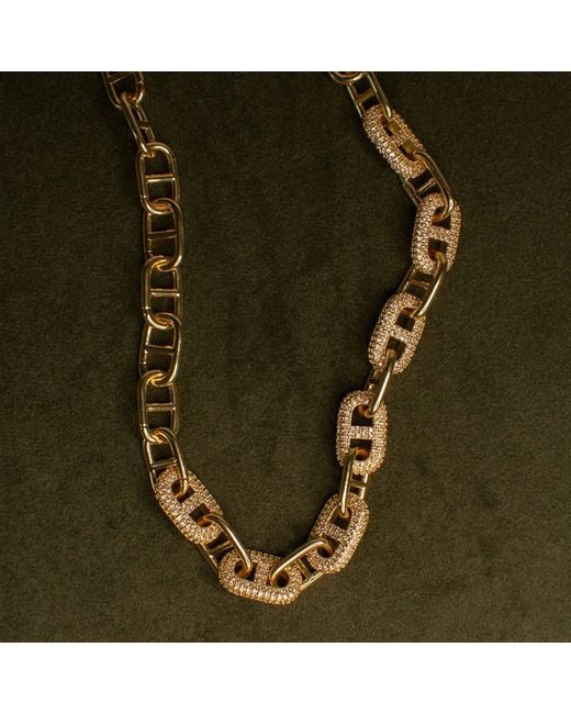 Alexie of Athens Greco Pavé Equestrian Chain in Metallic | Lyst UK