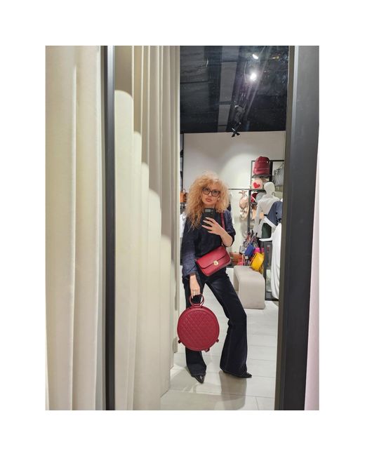 Laura Olaru Lumi Burgundy Leather Bag in Red | Lyst