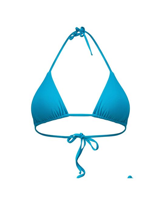 Mihara Yara Triangle Bikini Top in Blue | Lyst UK